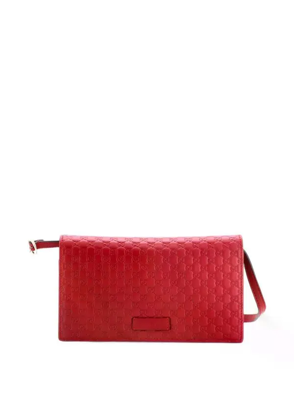 Gucci Wallet On Strap Microguccissima Leather Crossbody Bag