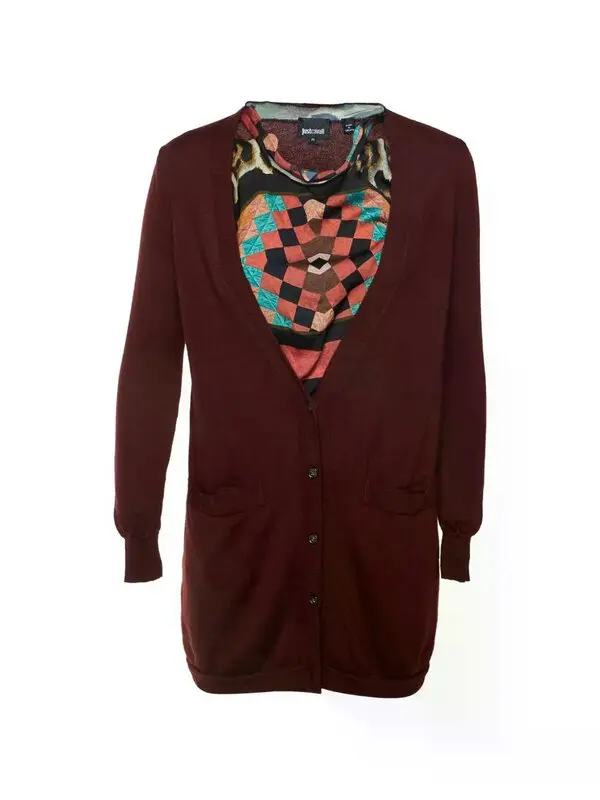 Just Cavalli Layered Button-up Cardigan - Red