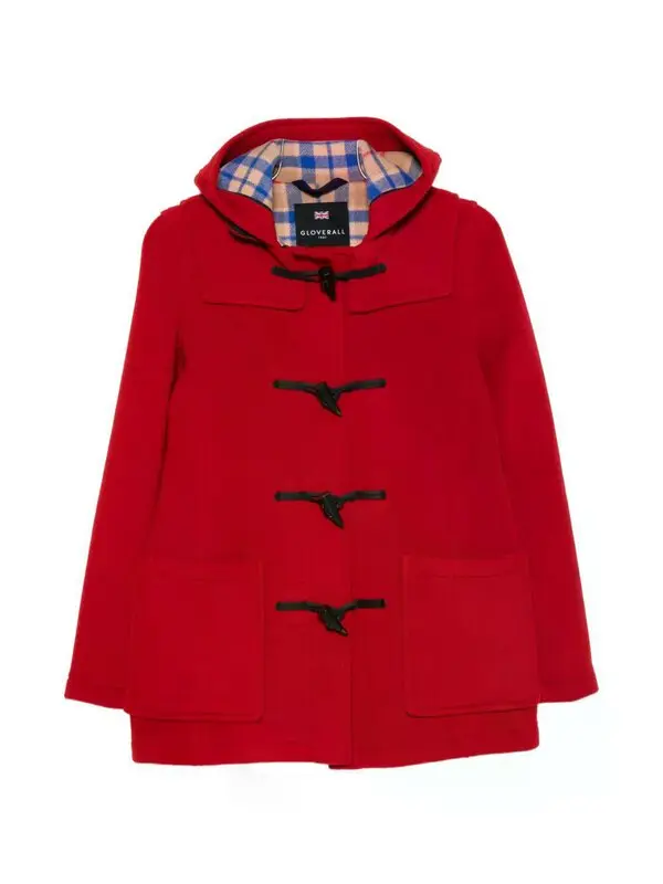Gloverall Toggle-fastening Hooded Coat - Red