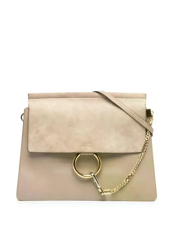 Chloé 2017 Medium Calfskin And Suede Faye Crossbody Bag - Brown