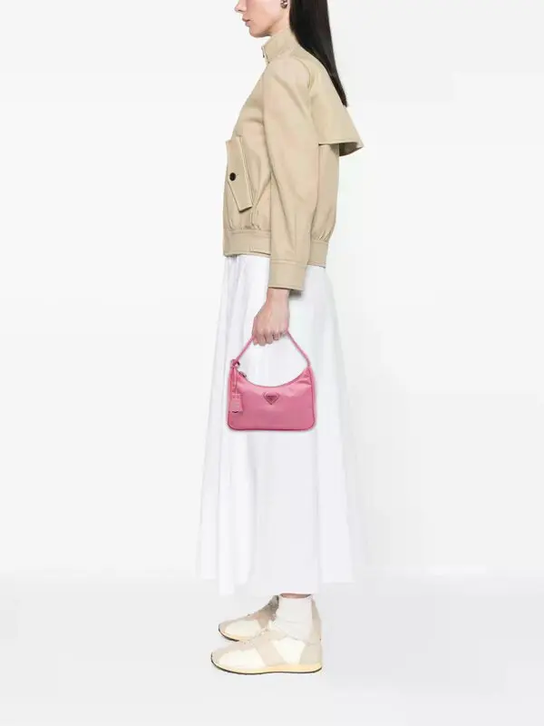 Prada 2019-2026 Mini Tessuto Re Edition 2000 Shoulder Bag - Pink