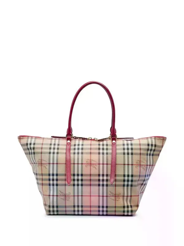 Burberry 2000-2017 Medium Haymarket Check Coated Canvas Salisbury Tote Bag
