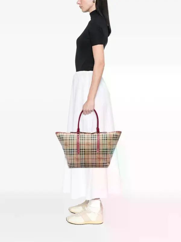Burberry 2000-2017 Medium Haymarket Check Coated Canvas Salisbury Tote Bag
