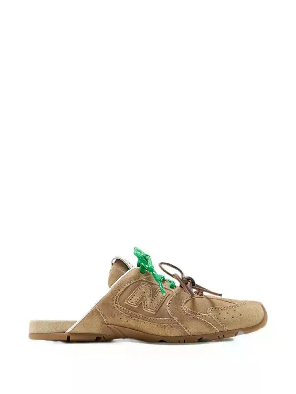 Miu Miu X New Balance Suede Logo-patch Sneakers - Neutrals