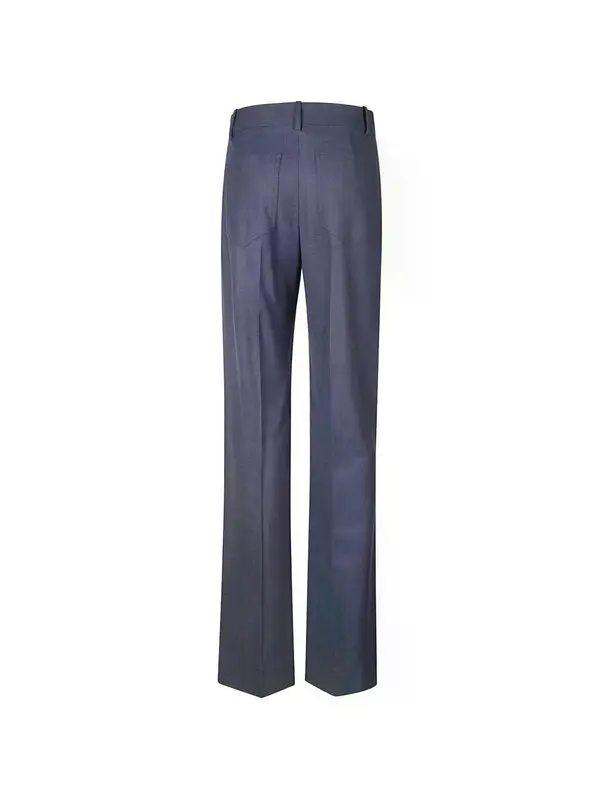 Victoria Beckham Alina Patch-pocket Straight-leg Trousers - Blue