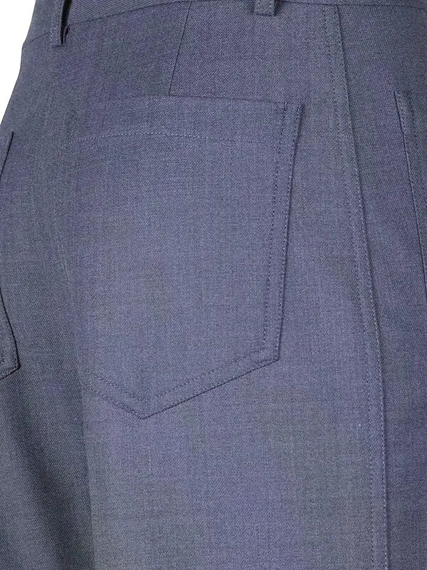 Victoria Beckham Alina Patch-pocket Straight-leg Trousers - Blue