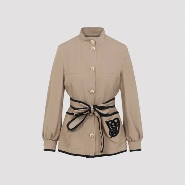 Valentino Garavani Caban Embroidered Logo Vg Jacket - Multicolor