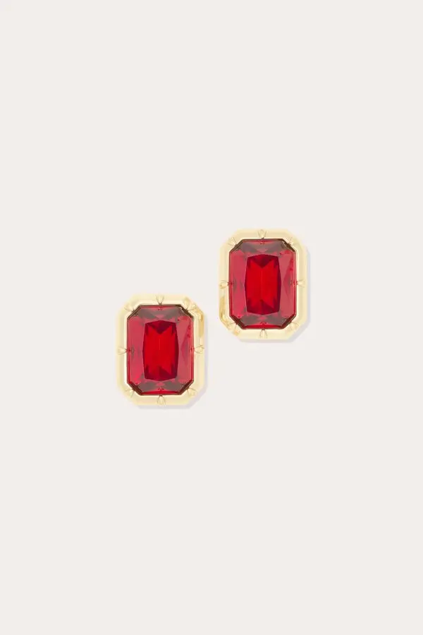 Ramy Brook Ciera Crystal Studs - Ruby