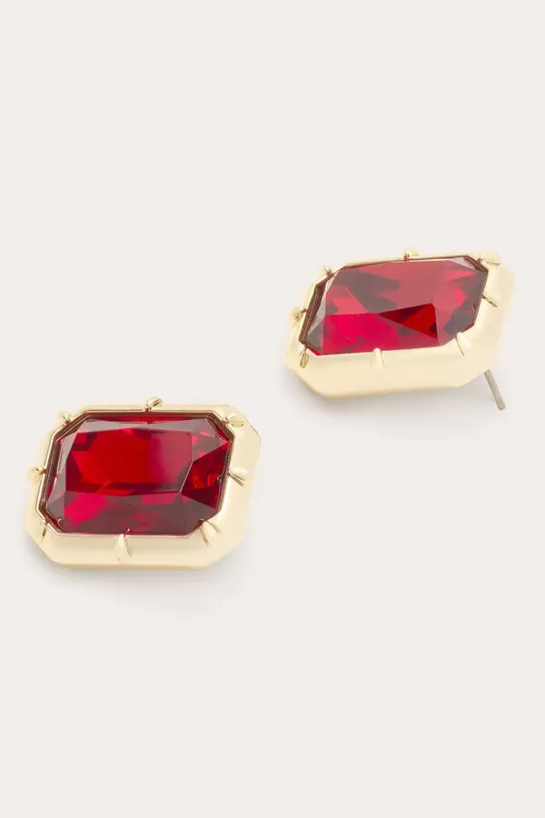 Ramy Brook Ciera Crystal Studs - Ruby