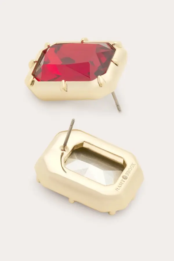 Ramy Brook Ciera Crystal Studs - Ruby