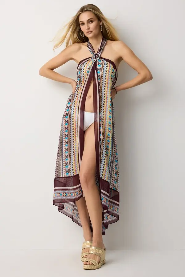 Ramy Brook Shila Printed Convertible Coverup Top - Multi