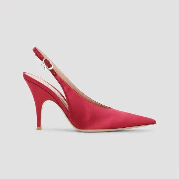 GIANVITO ROSSI Sofia Sling Crepe Satin Pumps