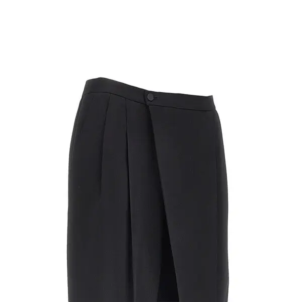 Alberta Ferretti Wrap-over Satin Pants