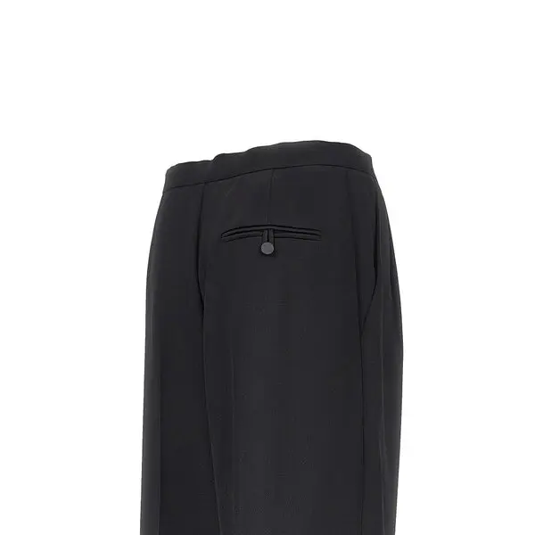 Alberta Ferretti Wrap-over Satin Pants