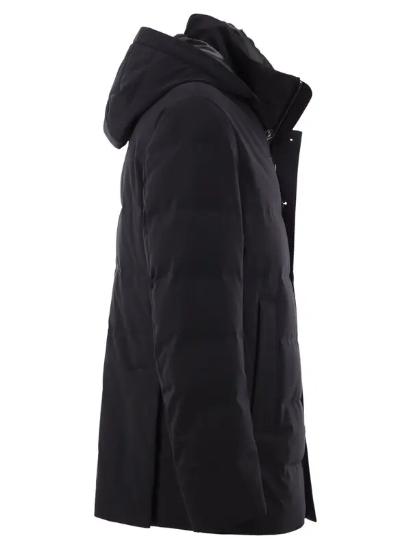 MONTECORE Hooded Down Jacket With Detachable Inner Bib