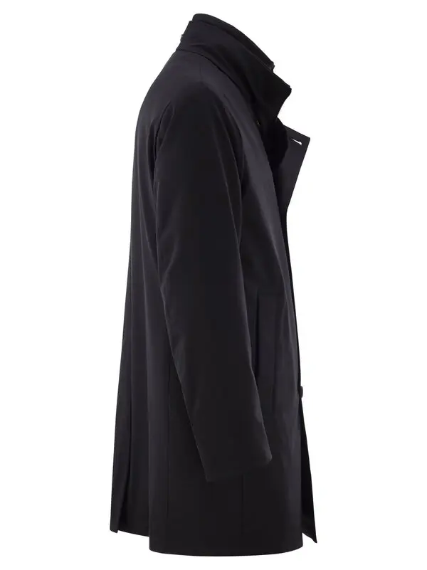 MONTECORE Double-breasted Coat With Detachable Inner Bib And Down Padding