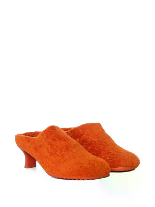 Loewe Dive Mules In Shearling