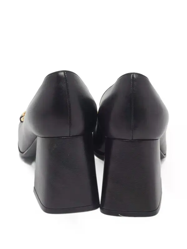 Gucci Horsebit Leather Block-heel Pumps - Black