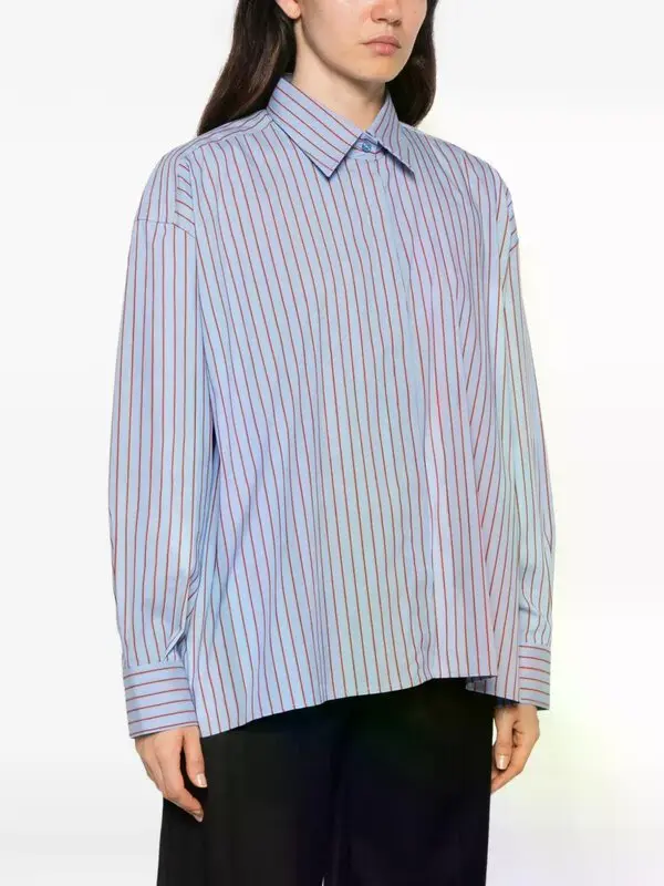 MARSEM Vertical-stripe Long-sleeve Shirt