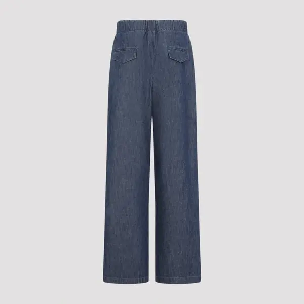 JIL SANDER Wide Leg Elasticated Pant - Blue