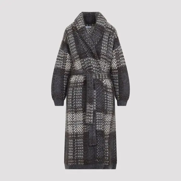 Brunello Cucinelli Macrocheck Cardigan Coat - Multicolor