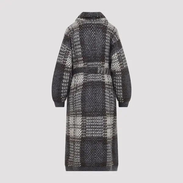 Brunello Cucinelli Macrocheck Cardigan Coat