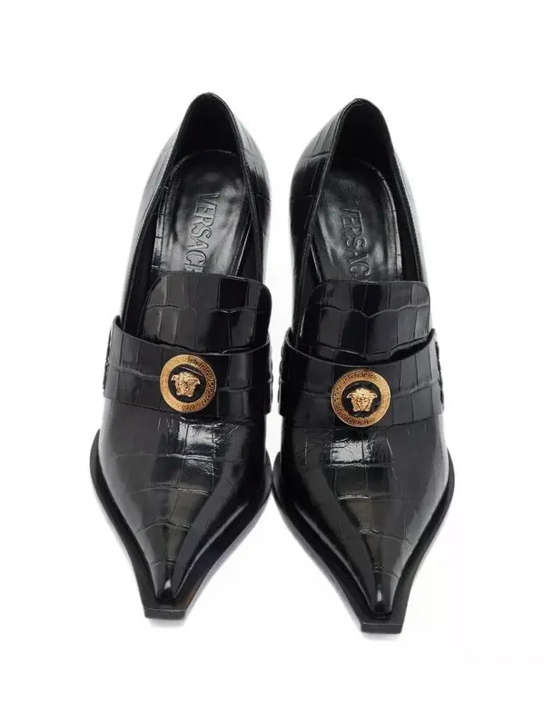 Versace Vagabond Crocodile-embossed Leather Pumps