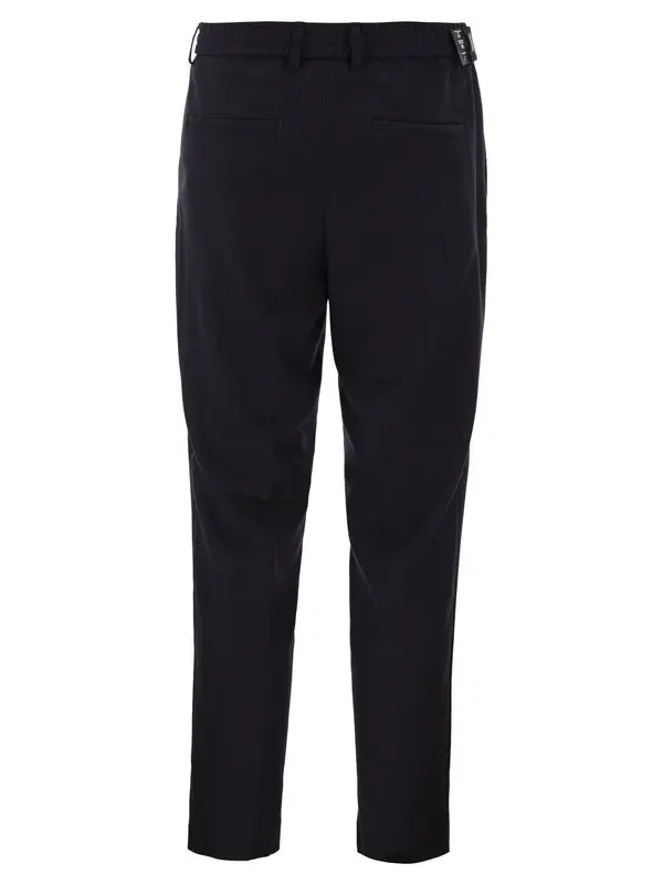 BOSS Virgin Wool-blend Tapered Fit Trousers With Drawstring