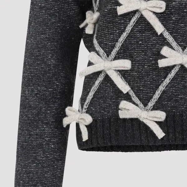 Moschino Bow Sweater - Gray