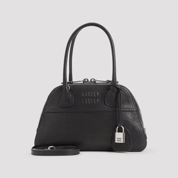Miu Miu Vivian Nappa Shoulder Bag - Black