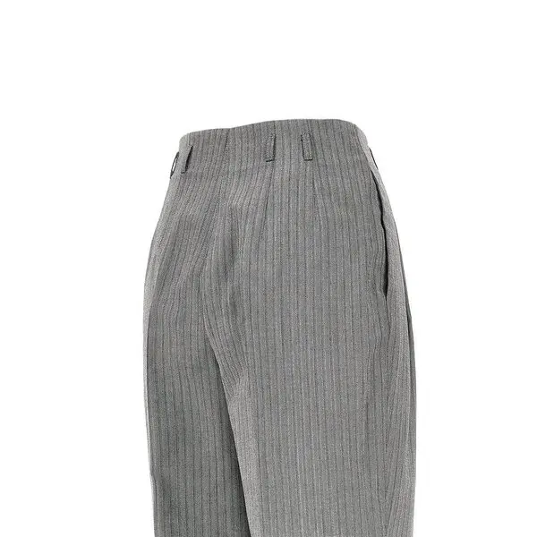 Alberta Ferretti Pinstriped Wide Pants With Darts