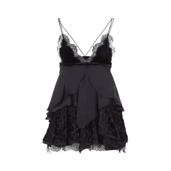 Roberto Cavalli Silk Mini Dress - Black