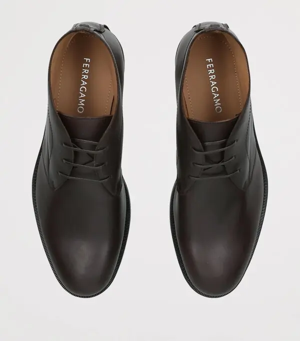 FERRAGAMO Leather Settimo Ankle Boots