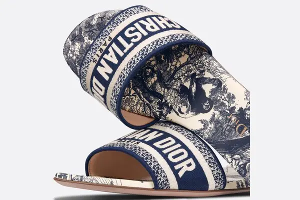 Dior Logo Slide Sandals - Multicolor