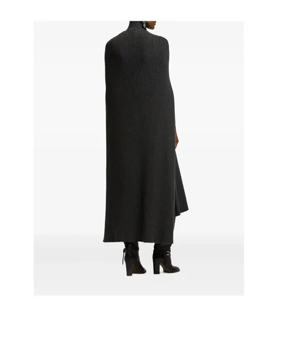Ralph Lauren Ribbed Turtleneck Cape Coat