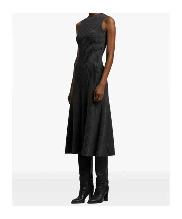 Ralph Lauren Ribbed Sleeveless Midi Dress