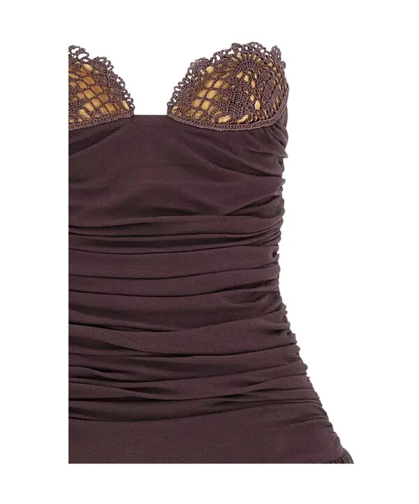Magda Butrym Crochet-lace Draped Midi Dress