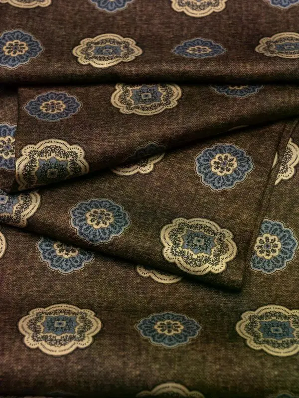 ELIZABETTA Medallion-print Silk Scarf
