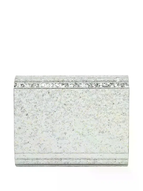 JIMMY CHOO Candy Champagne Coarse Glitter Acrylic Clutch Bag
