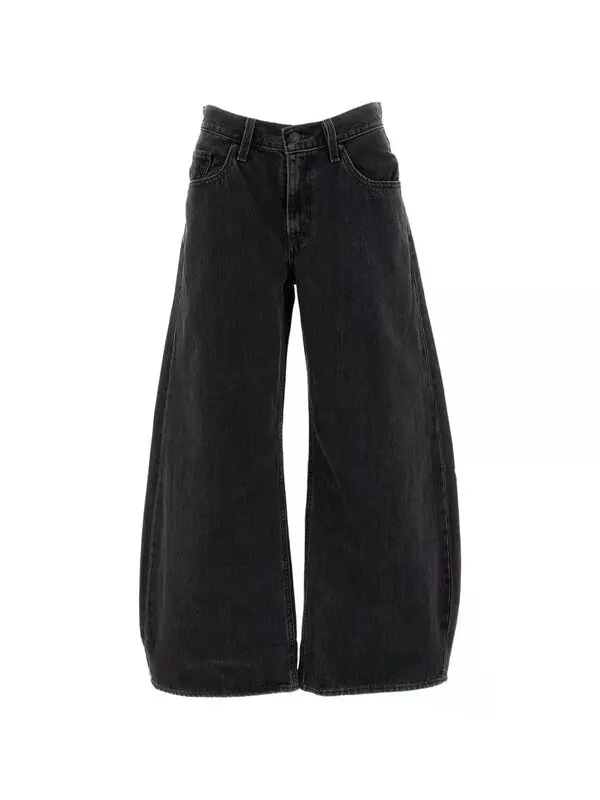 LEVI'S Teardrop Mid-rise Wide-leg Jeans - Black