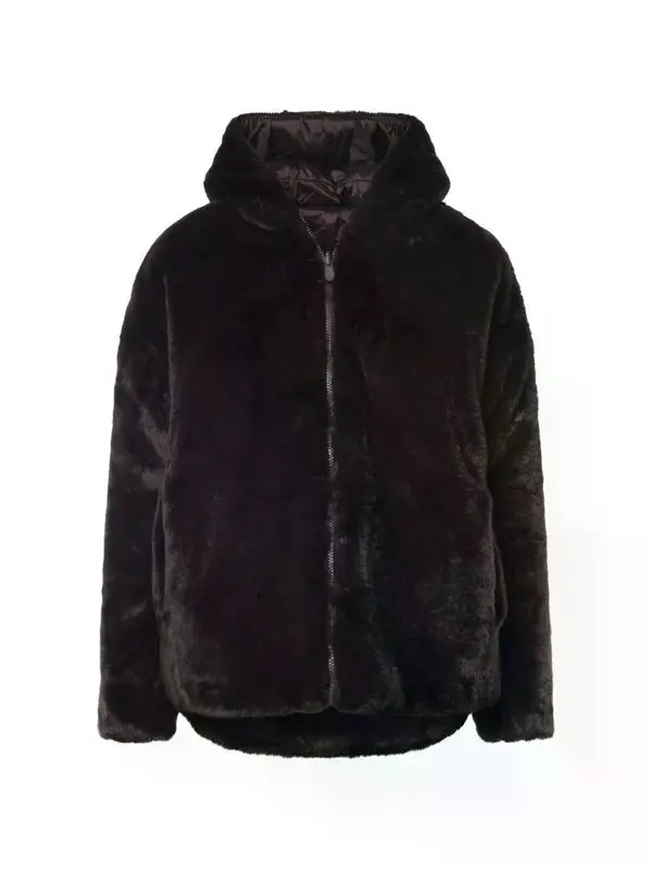SAVE THE DUCK Davina Reversible Faux-fur Hooded Coat - Brown