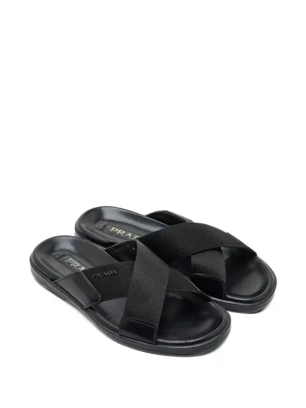 Prada Criss-cross Flat Sandals