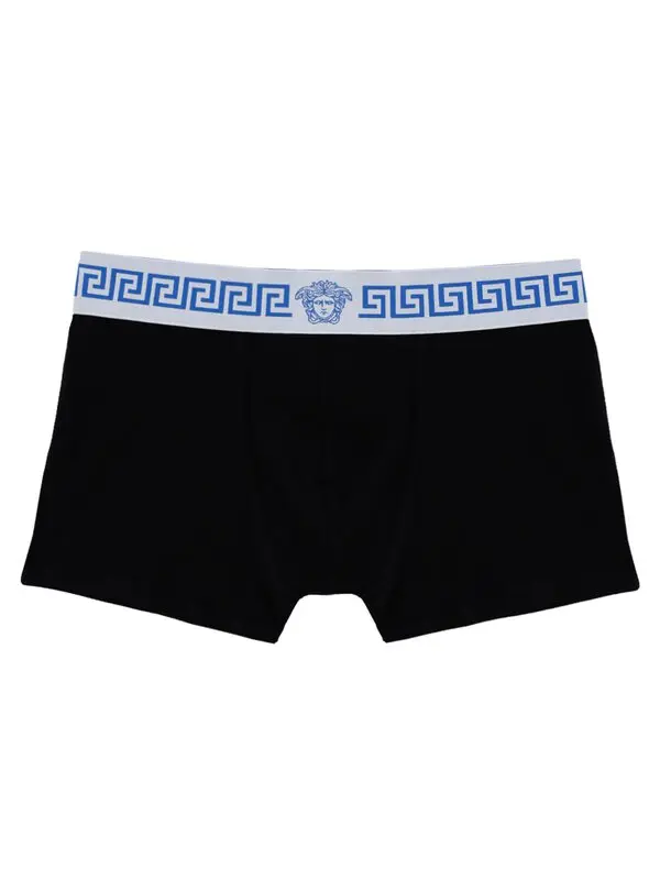 Versace Boxer In Cotone Con Greca