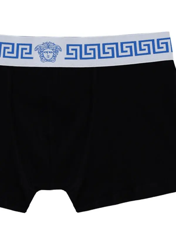 Versace Boxer In Cotone Con Greca