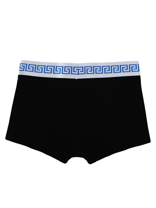 Versace Boxer In Cotone Con Greca