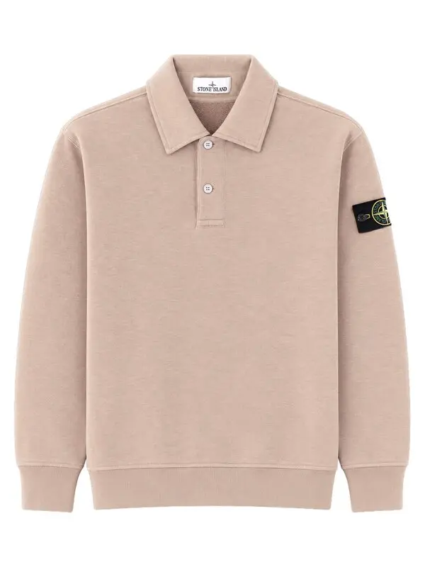 Stone Island Felpa Oversize Con Colletto Polo