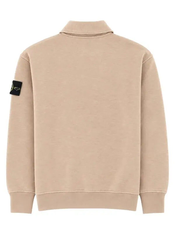 Stone Island Felpa Oversize Con Colletto Polo