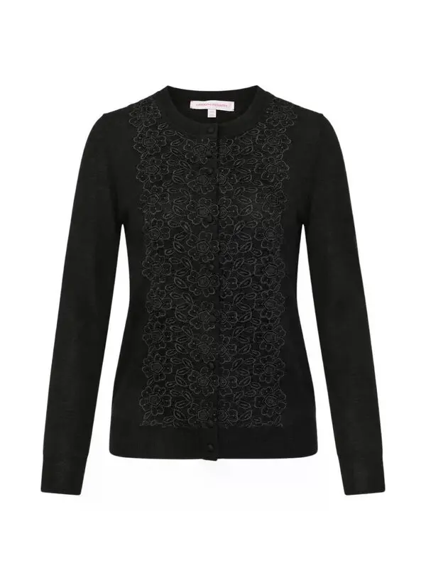 Carolina Herrera Floral-lace Cardigan - Black