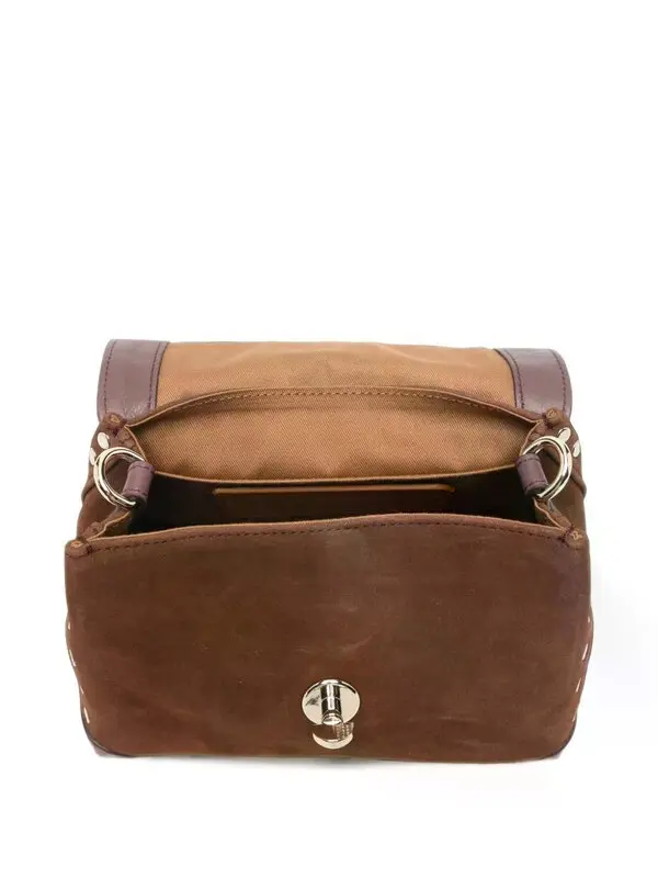 ZANELLATO Postina Studded Suede Clutch Bag