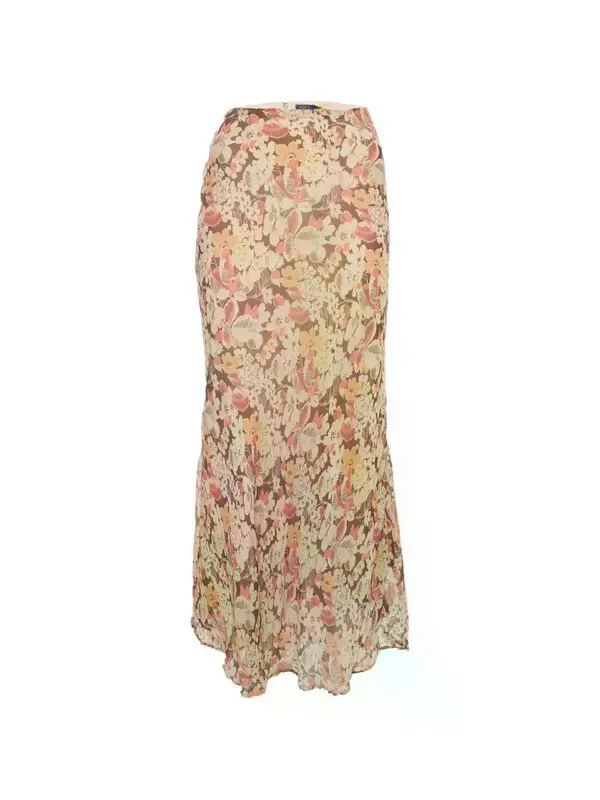Polo Ralph Lauren Floral-print Mermaid Maxi Skirt - Brown